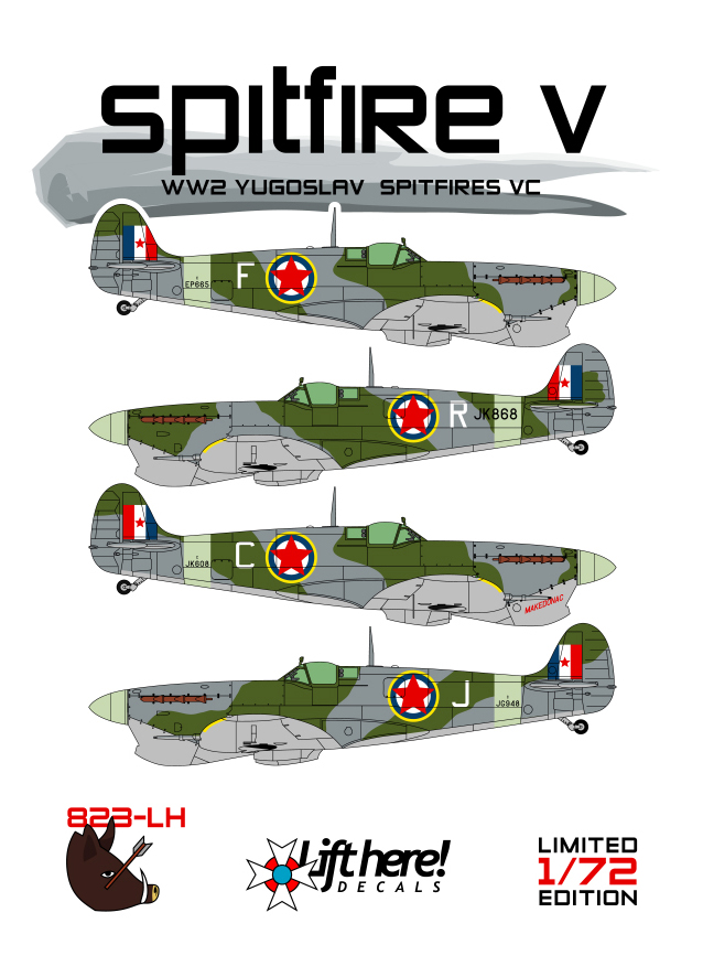 LIFT HERE! Spitfire V, WW2 Yugoslav Spitfires Vc in 1/72