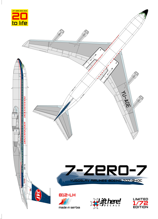 LIFT HERE! 7-Zero-7, Yugoslav Airlines’ Boeing 707-340C in 1/72
