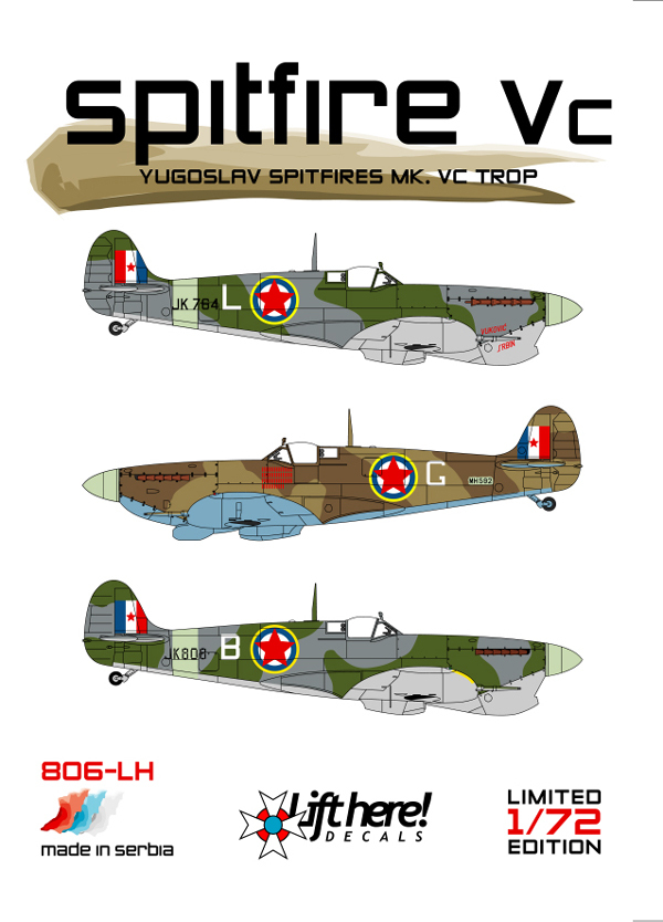 LIFT HERE! Spitfire Vc, Yugoslav Spitfires Mk.Vc Trop