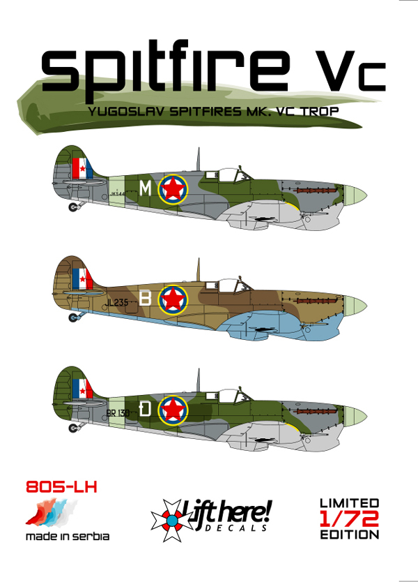 LIFT HERE! Spitfire Vc, Yugoslav Spitfires Mk.Vc Trop