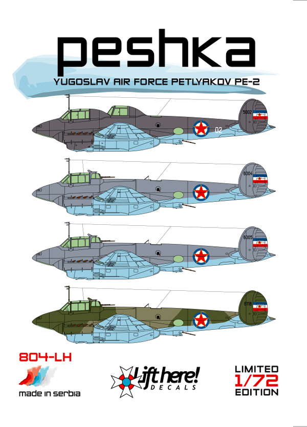 LIFT HERE! Peshka, Yugoslav Air Force Petlyakov Pe-2