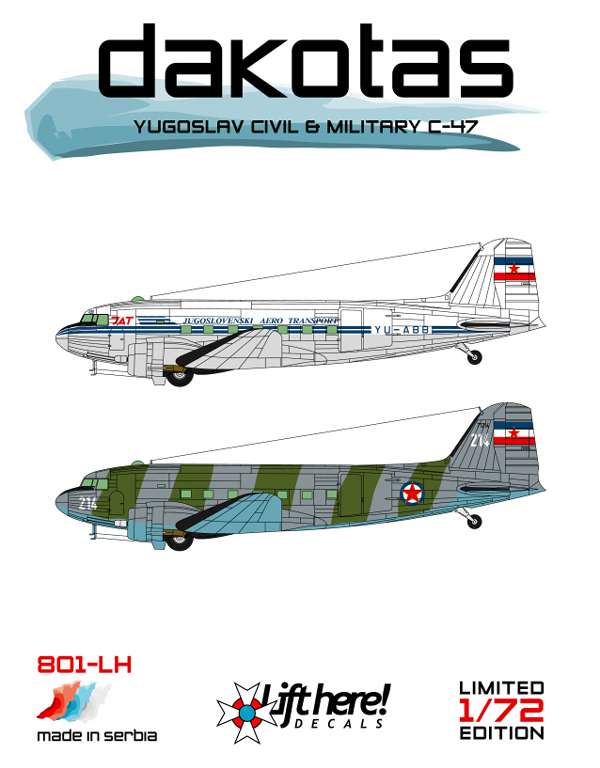 LIFT HERE! Dakotas, Yugoslav Civil & Military C-47