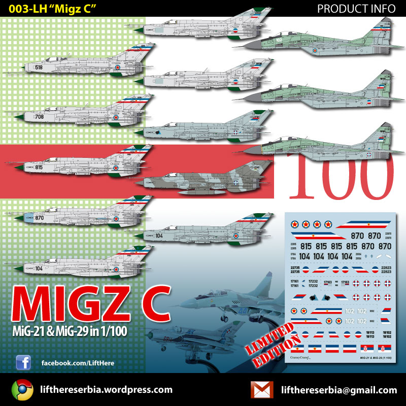 LIFT HERE! “Migz C”, MiG-21 & MiG-29 in 1/100