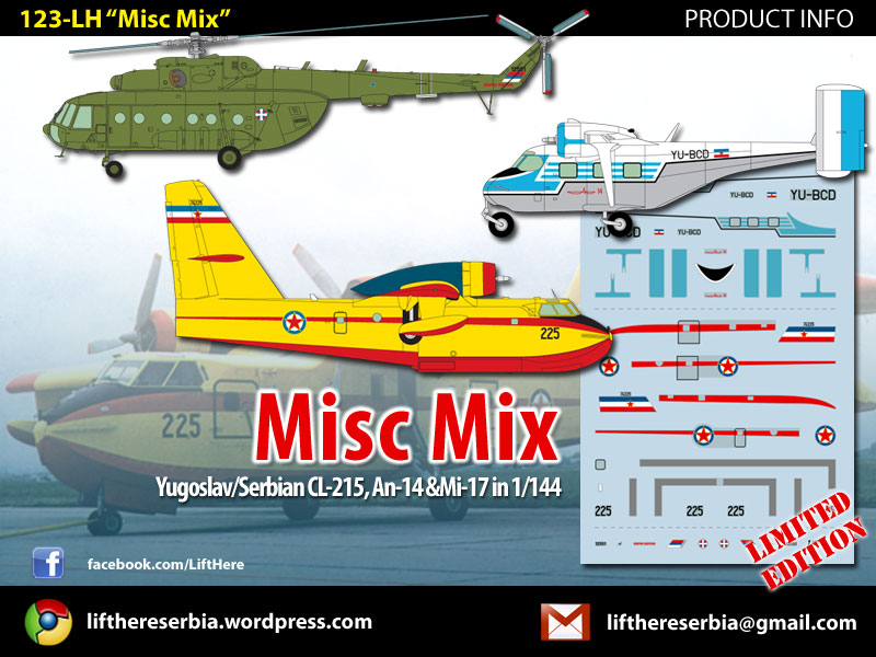 LIFT HERE! “Misc Mix”, CL-215, An-14 & Mil Mi-17 in 1/144