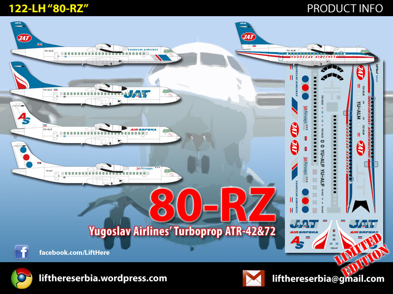 LIFT HERE! “80-RZ”, Yugoslav Airlines ATR-42 & 72