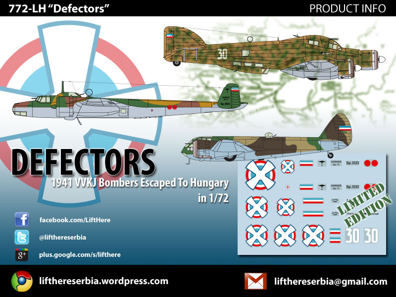 LIFT HERE! “Defectors”, VVKJ Bombers Escaped To Hungary in 1/72