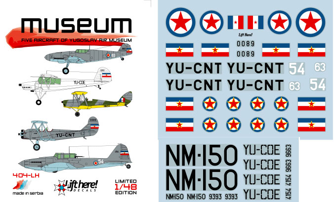 LIFT HERE! „Museum“, Five aircraft of Yugoslav Air Museum