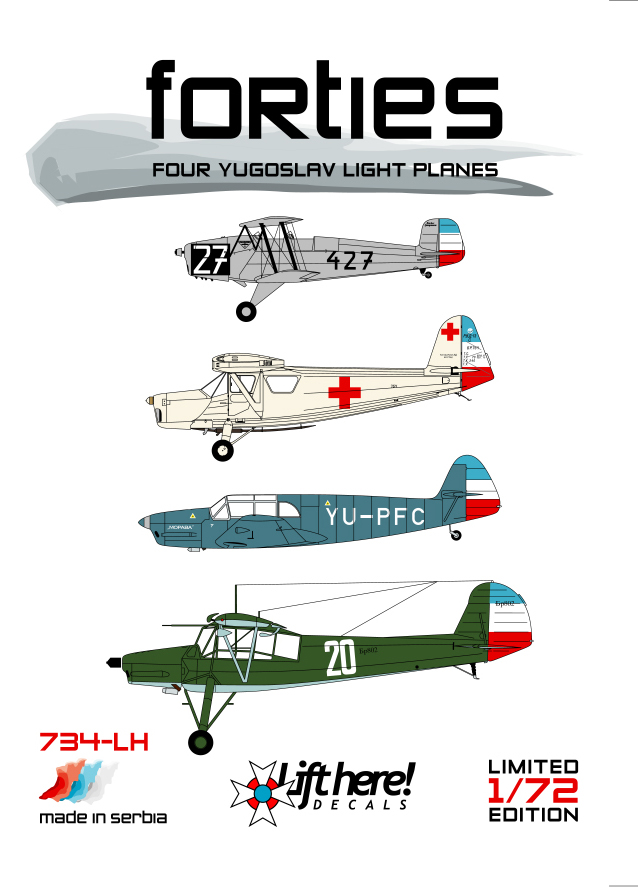 LIFT HERE! „Forties“ Four Yugoslav Light Planes