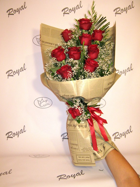 Buket sa crvenim ružama 318