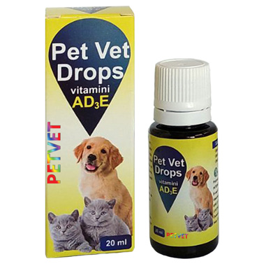 PetVet Drops - AD3E kapi za pse i mačke
