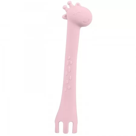 SILIKONSKA KAŠIČICA GIRAFFE PINK 80