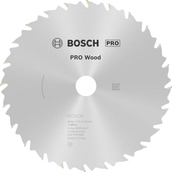 Bosch PRO Wood list kružne testere 165x1.7x20 mm 24z ATB/FT max 9.000 o/min (2608642601)