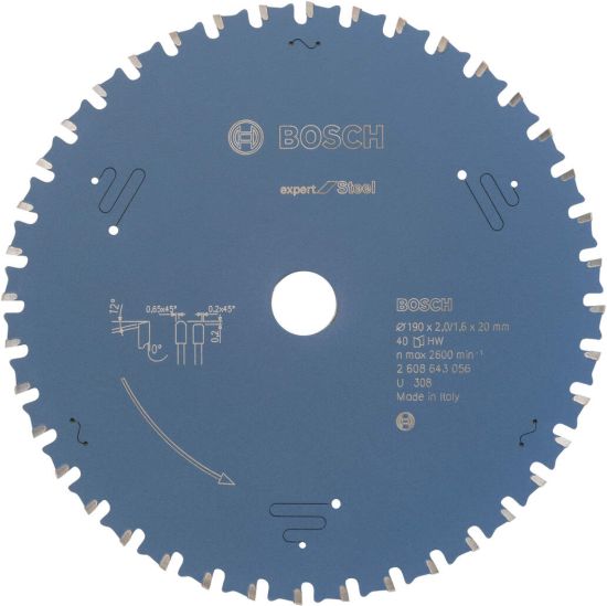 Bosch list kružne testere Expert for Steel 190 x 20 x 2,0 mm, 40 (2608643056)