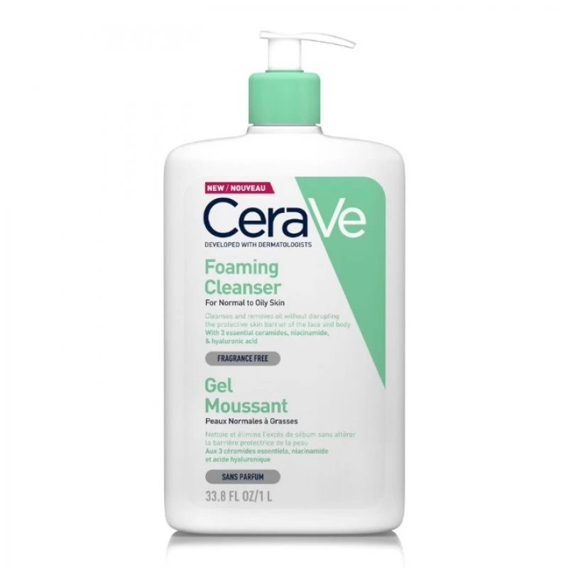 CERAVE PENUŠAVI GEL ZA ČIŠĆENJE NORMALNE DO MASNE KOŽE, 236ML