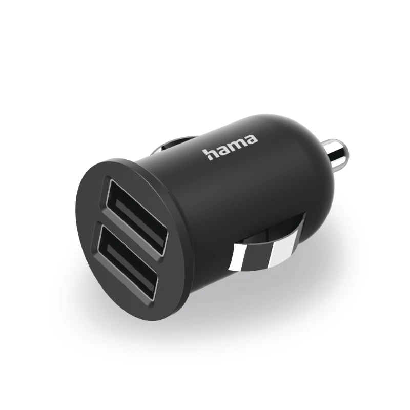 Hama 223351 crni auto punjač za mobilne telefone 2xUSB A