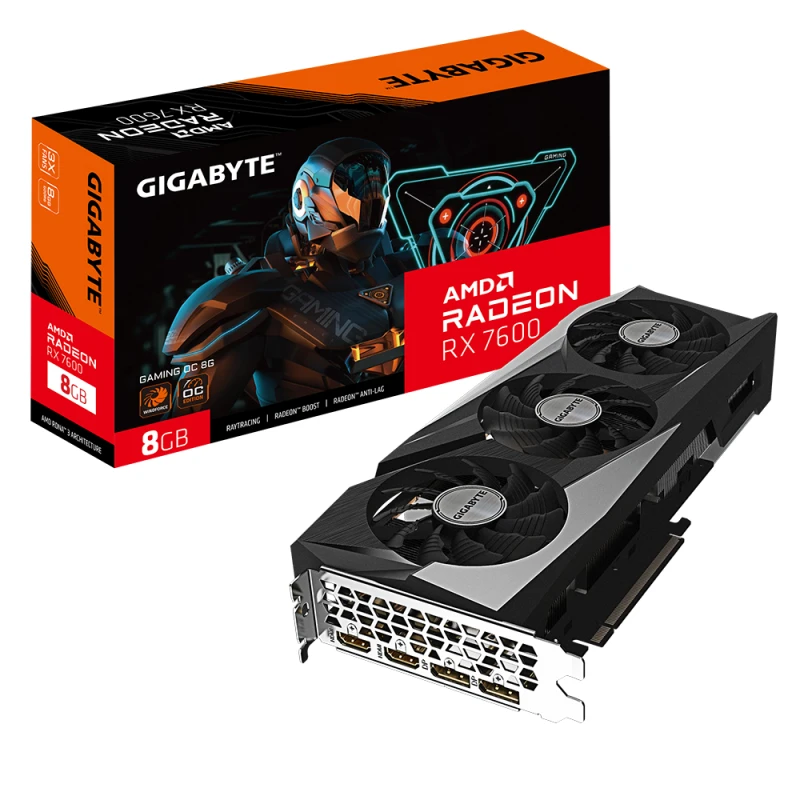 Gigabyte Radeon RX7600 GAMING OC (GV-R76GAMING OC-8GD) grafička kartica 8GB GDDR6 128bit