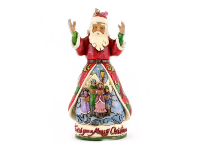 Jim Shore (031716) Wish You Merry Xmas Santa Hanging Ornament figurica