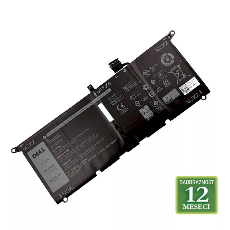 Baterija DXGH8 za laptop DELL XPS D9370 7.6V / 6500mAh / 52Wh