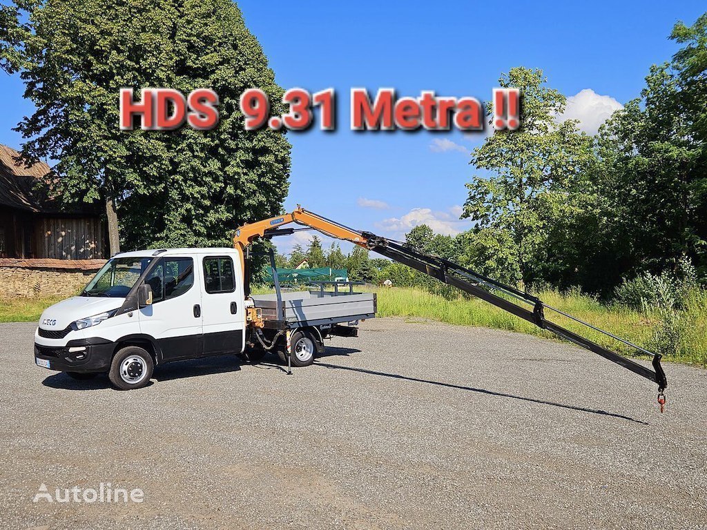 IVECO Daily 35c-15 Doka/Dubel Kabina Skrzynia 3.20 + HDS 10 Metrów Kl kamion s ravnom platformom < 3.5t