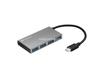 USB HUB 4 port Sandberg Pocket USB C - USB 3.0 136-20