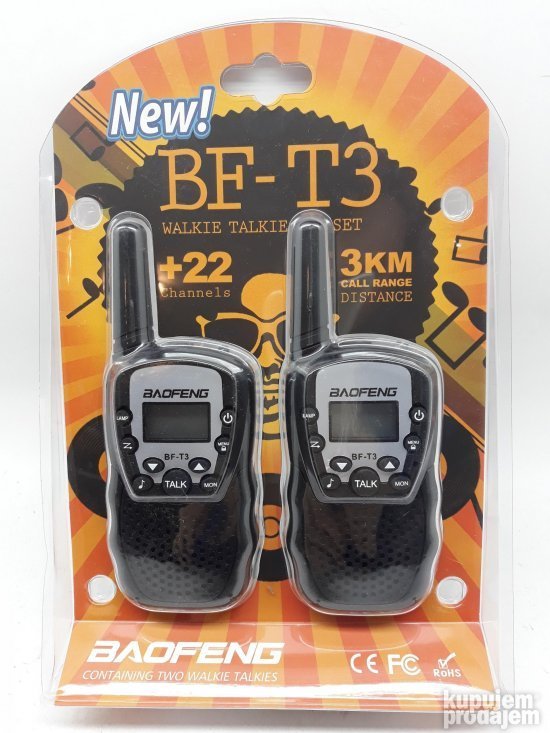 Baofeng BF-T3 Toki voki Set NOVO-Baofeng BF-T3 Toki voki Set – Baofeng BF-T3 Toki voki Set NOVO-Baofeng BF-T3 Toki voki Set