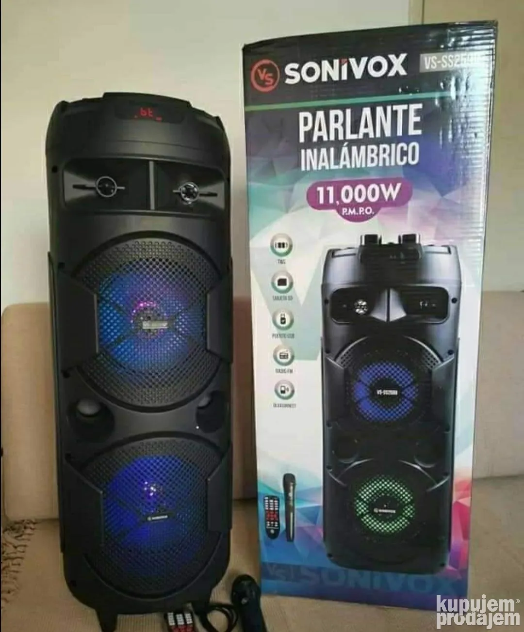 Bluetooth zvučnik SONIVOX SS2590 + bežični mikrofon – Bluetooth zvučnik SONIVOX SS2590 + bežični mikrofon