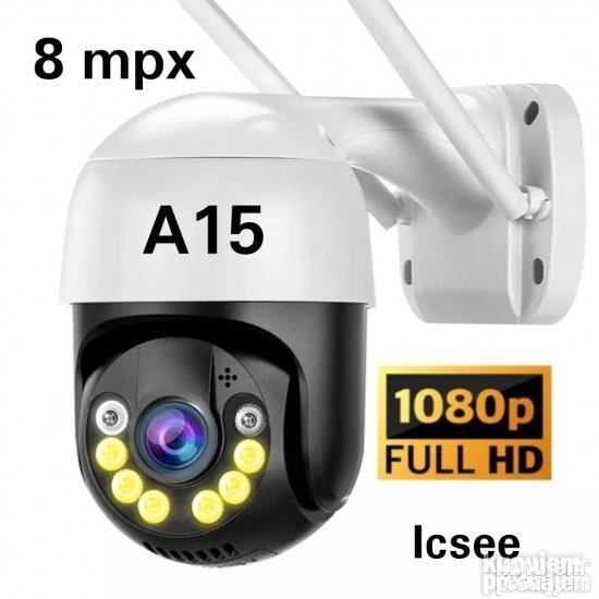 Kamera A15 8MPX IP kamera SMART WiFi ICSSE aplikacija – Kamera A15 8MPX IP kamera SMART WiFi ICSSE aplikacija