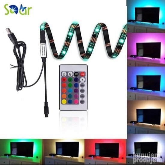 Pozadinsko osvetlenje za televizor USB Led rgb traka 3m – Pozadinsko osvetlenje za televizor USB Led rgb traka 3m