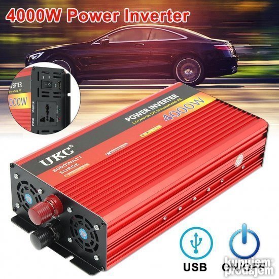 Pretvarac-Inverter 12V na 220V 4000w – Pretvarac-Inverter 12V na 220V 4000w