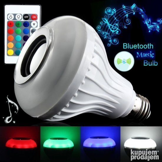 RGB Led Bluetooth muzička sijalica zvučnik sa daljinskim – RGB Led Bluetooth muzička sijalica zvučnik sa daljinskim