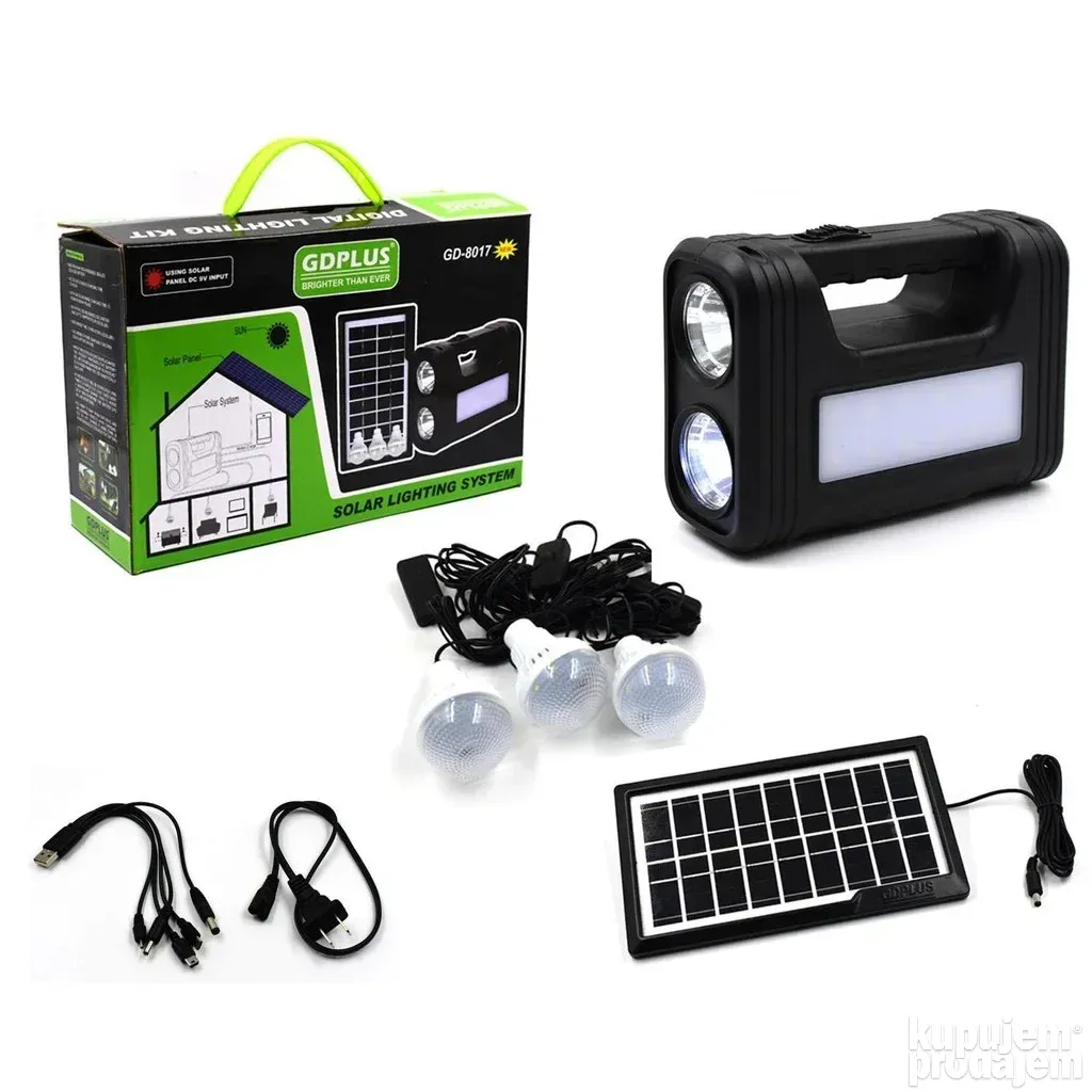 Solarni sistem power bank sa 3 lampe i led svetlima + panel – Solarni sistem power bank sa 3 lampe i led svetlima + panel