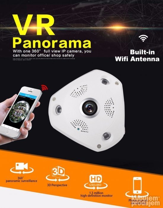 VR IP HD kamera 360 stepeni 3D Kamera – WiFi – LAN – VR IP HD kamera 360 stepeni 3D Kamera – WiFi – LAN