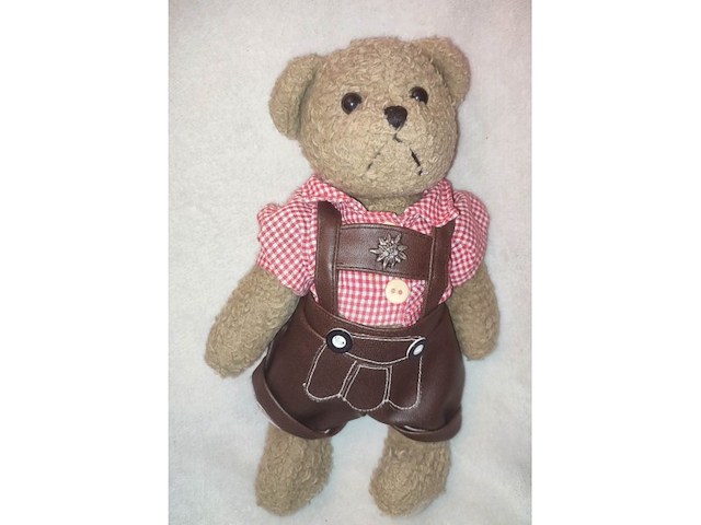 Stari VINTAGE meda Teddy bear sa runolistom