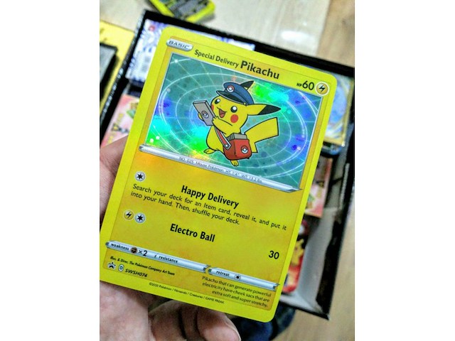 Pokemon karta Pikachu postar sijajuca - Pokemoni karte