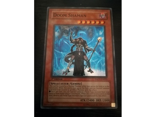 Yu-GI-OH!- Doom Shaman (Super rare)