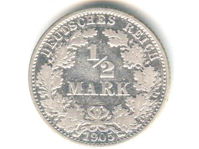 Nemacka 1/2 maraka 1905 A