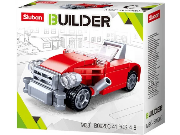 Sluban Kocke automobil crveni A060137