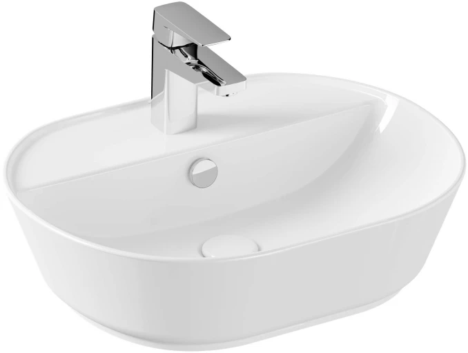 Lavabo nadgradni VITRA Geo 54.5x43cm sa otvorom za slavinu i prelivom