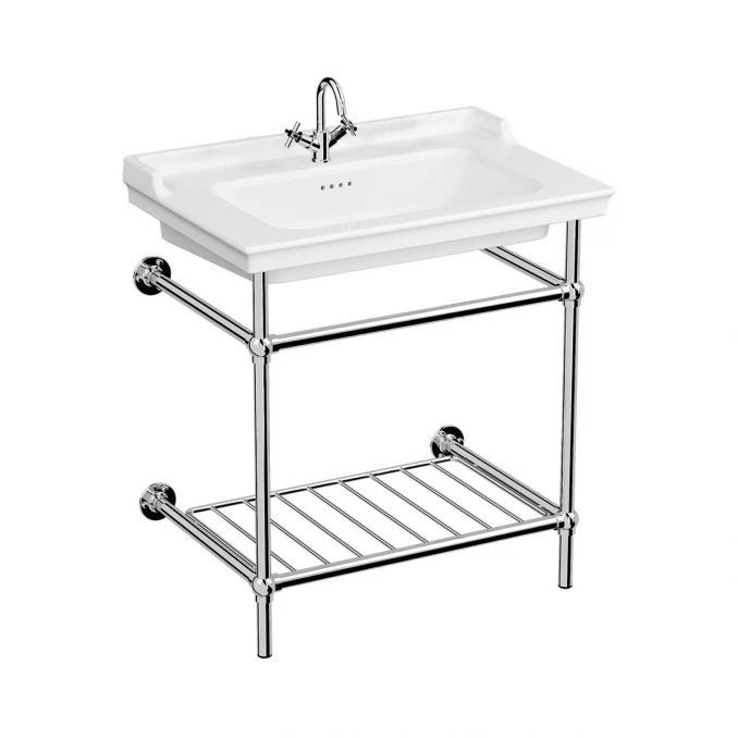 Lavabo VITRA VALARTE 65cm sa prelivom sa metalnim stalkom