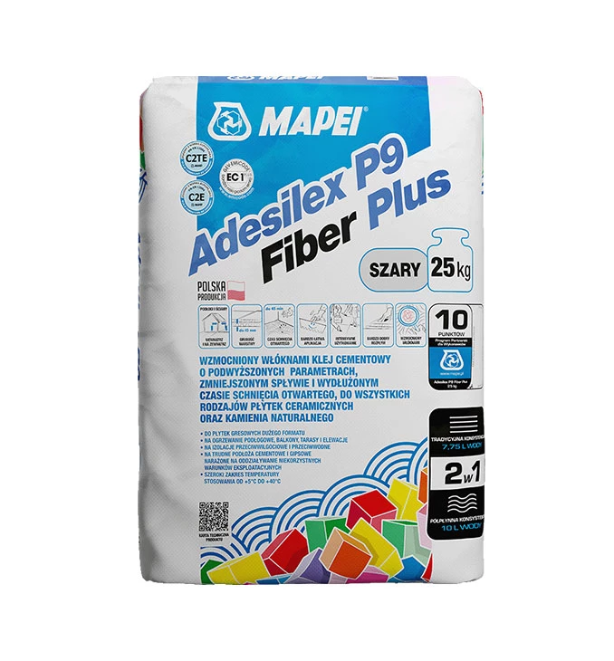 Lepak Mapei ADESILEX P9 FIBRE PLUS sivi 25kg