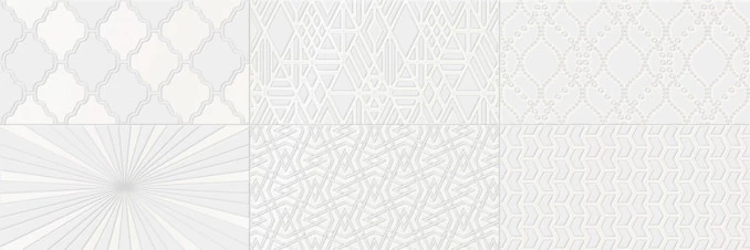 CAMALEONTE decor mix blanco brillo 20x60 B011 004 (Z)