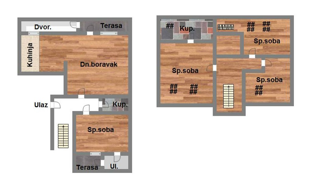 Na prodaju stan na Grbavici u dve etaže.