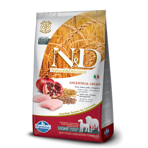N&D Low Grain Senior Medium i Maxi Piletina i Nar 12 kg