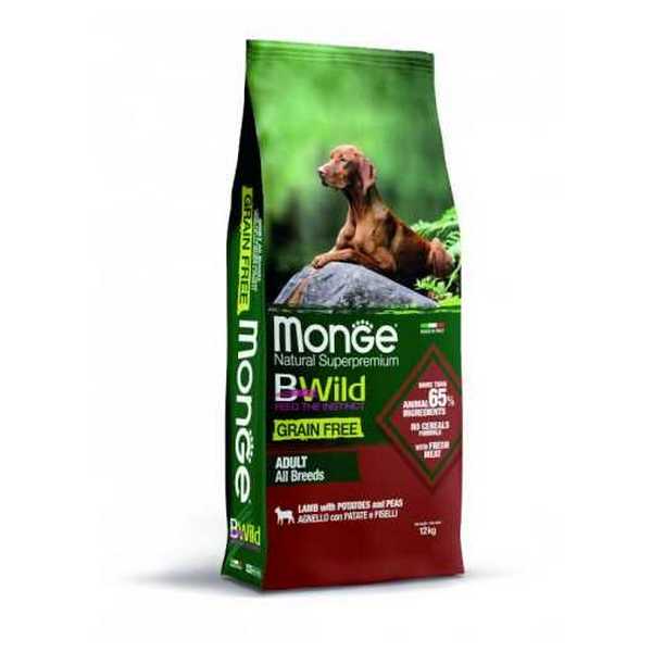 Monge BWild Grain Free Jagnjetina, Krompir i Grašak 12 kg