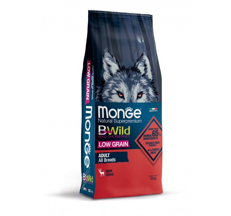 Monge BWild Low Grain Adult Jelen 12 kg