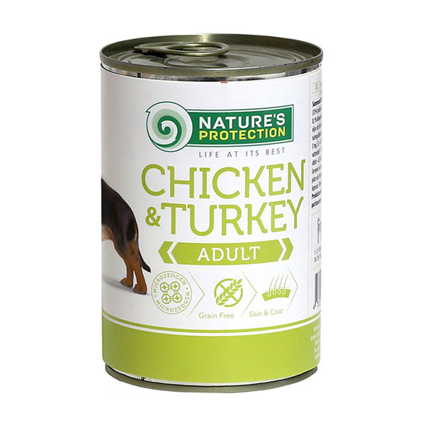 Nature's Protection Super Premium All Breed konzerva za pse Piletina i Ćuretina 400 g