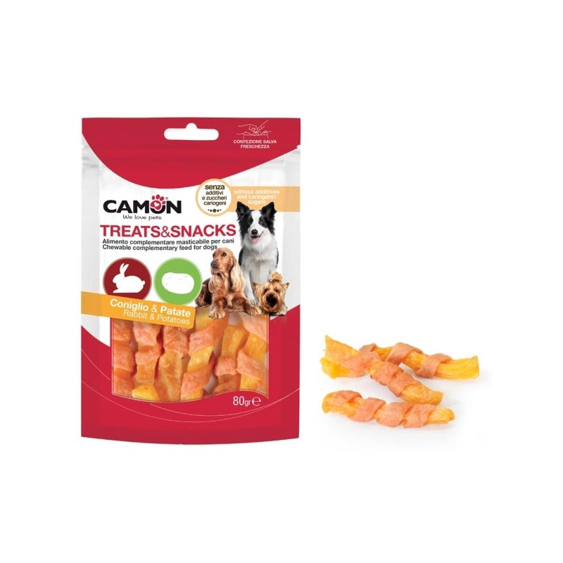Camon Treats and Snacks poslastica za pse Zečetina i Krompir 80 g