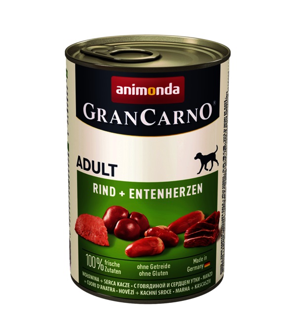 Animonda Gran Carno Adult Beef+Duck Hearts – 6×400 g