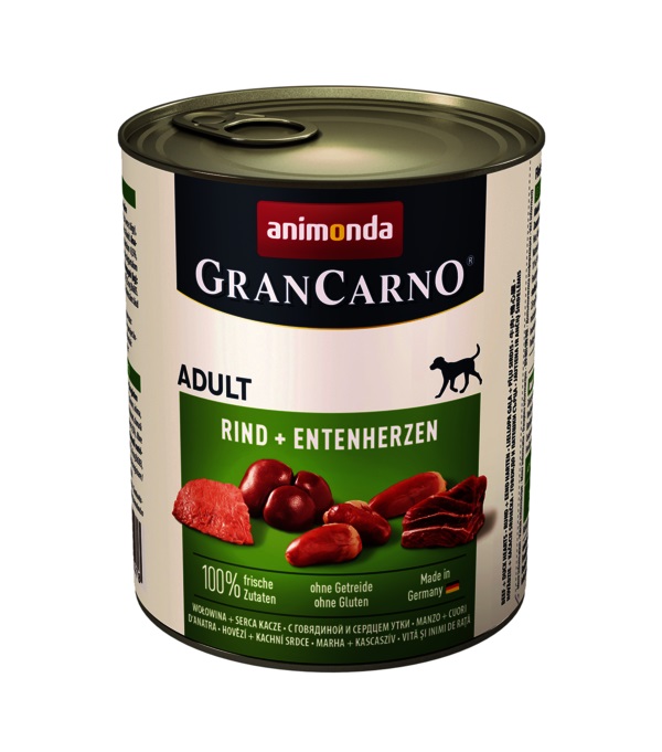 Animonda Gran Carno Adult Beef+Duck Hearts – 6×800 g