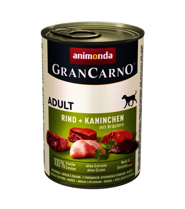 Animonda Gran Carno Adult Beef+Rabbit+Herbs – 6×400 g